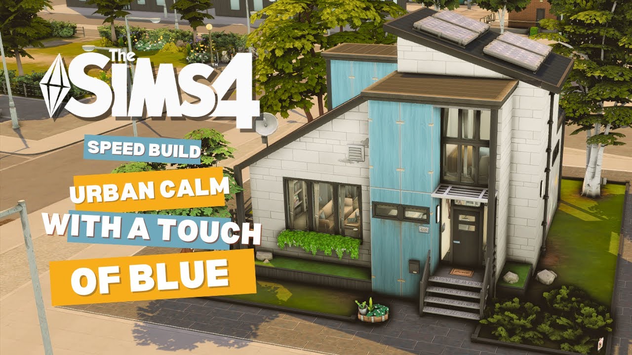 Urban Calm with a Touch of Blue 🛋️ Nordhaven | Sims 4 Speed Build | no ...