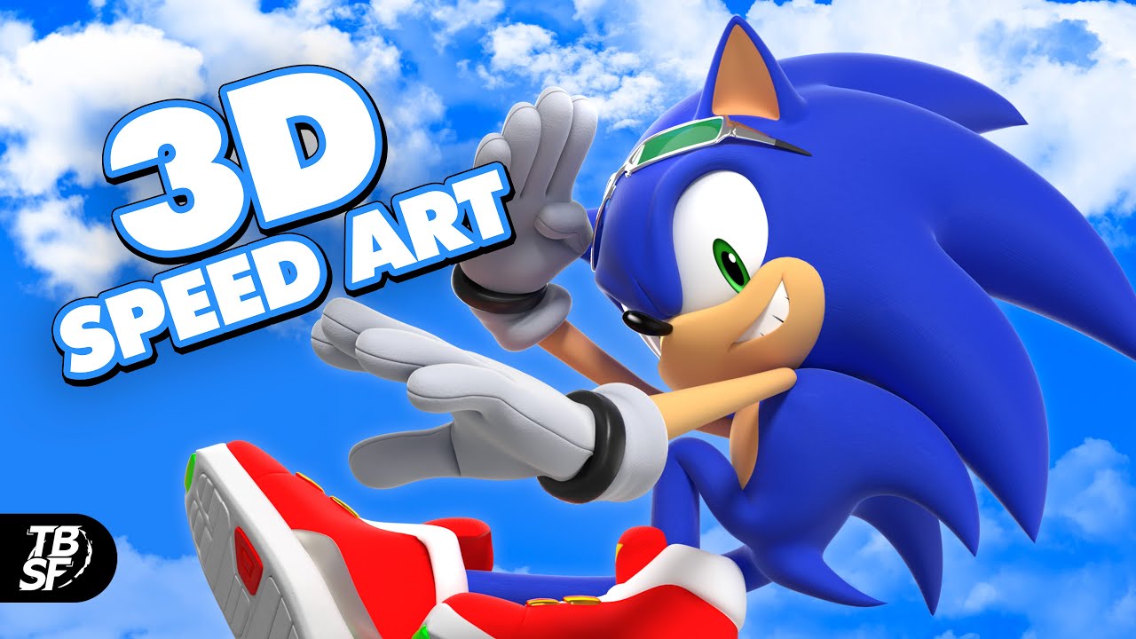 Sonic Riders Render - 3D Speed Art - YouTube