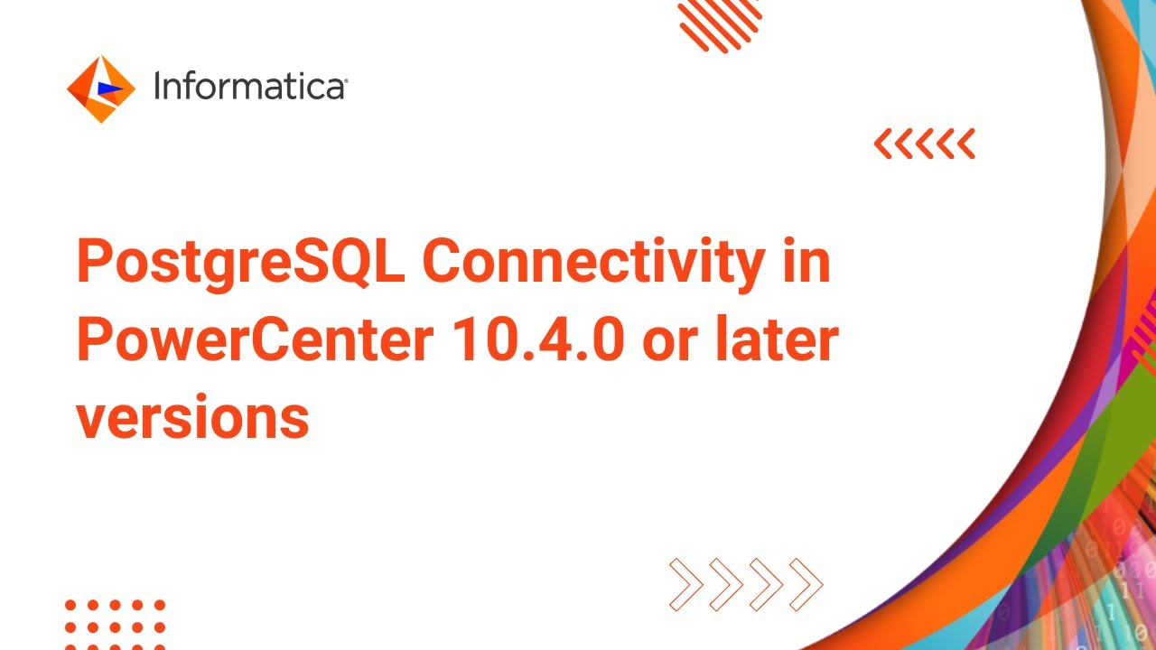 PowerExchange For PostgreSQL PostgreSQL Connectivity In PowerCenter 10 PowerExchange For PostgreSQL PostgreSQL Connectivity In PowerCenter 10