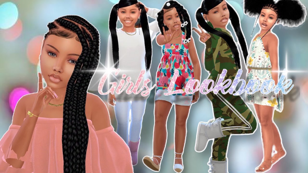 Sims 4 CAS | Girls Lookbook - YouTube