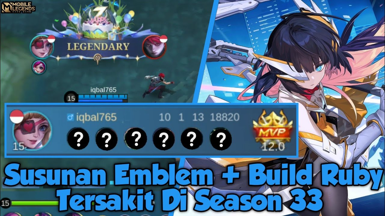 Susunan Emblem + Build Ruby Tersakit Di Season 33 | Mobile Legends ...