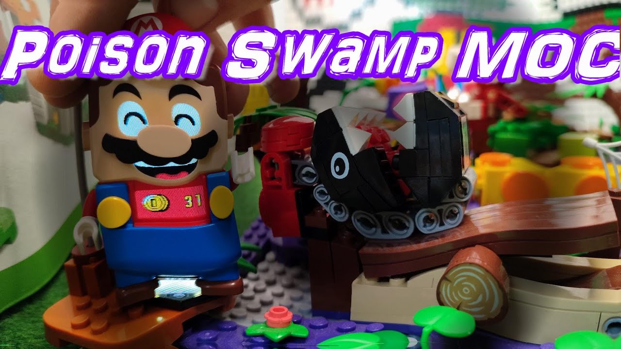 Mario Luigi and Peach New much more detailed Poison Swamp MOC - YouTube