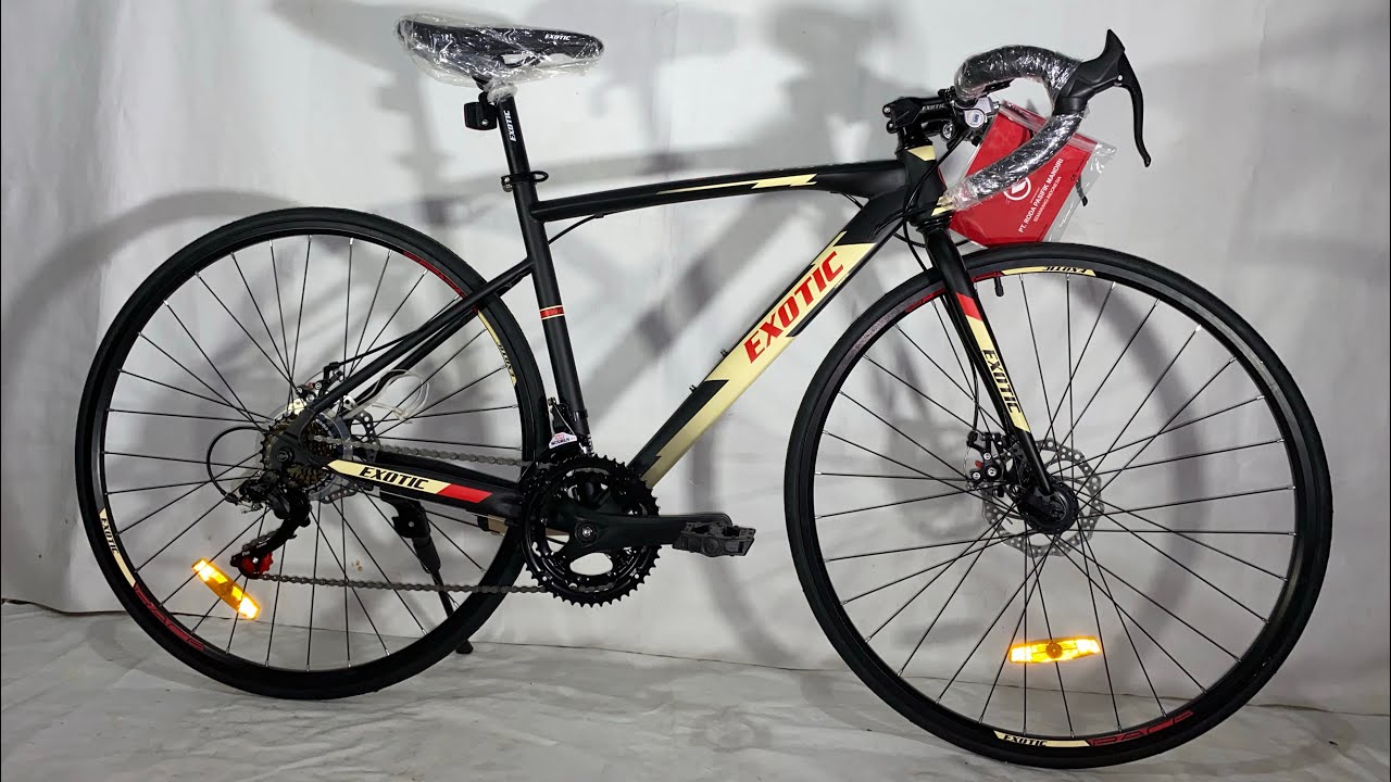 SEPEDA BALAP ROAD BIKE EXOTIC FS 2708 1.0 BLACK CREAM 700c 14 SPEED ...