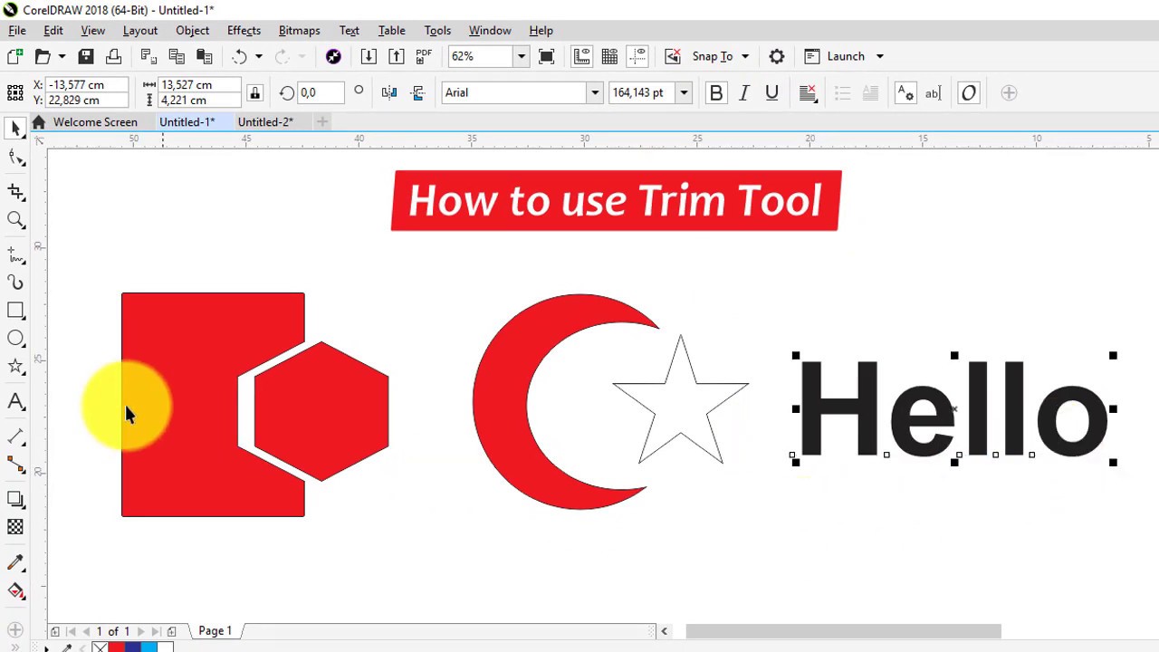 How To Use Trim Tool In CorelDraw YouTube How To Use Trim Tool In CorelDraw YouTube