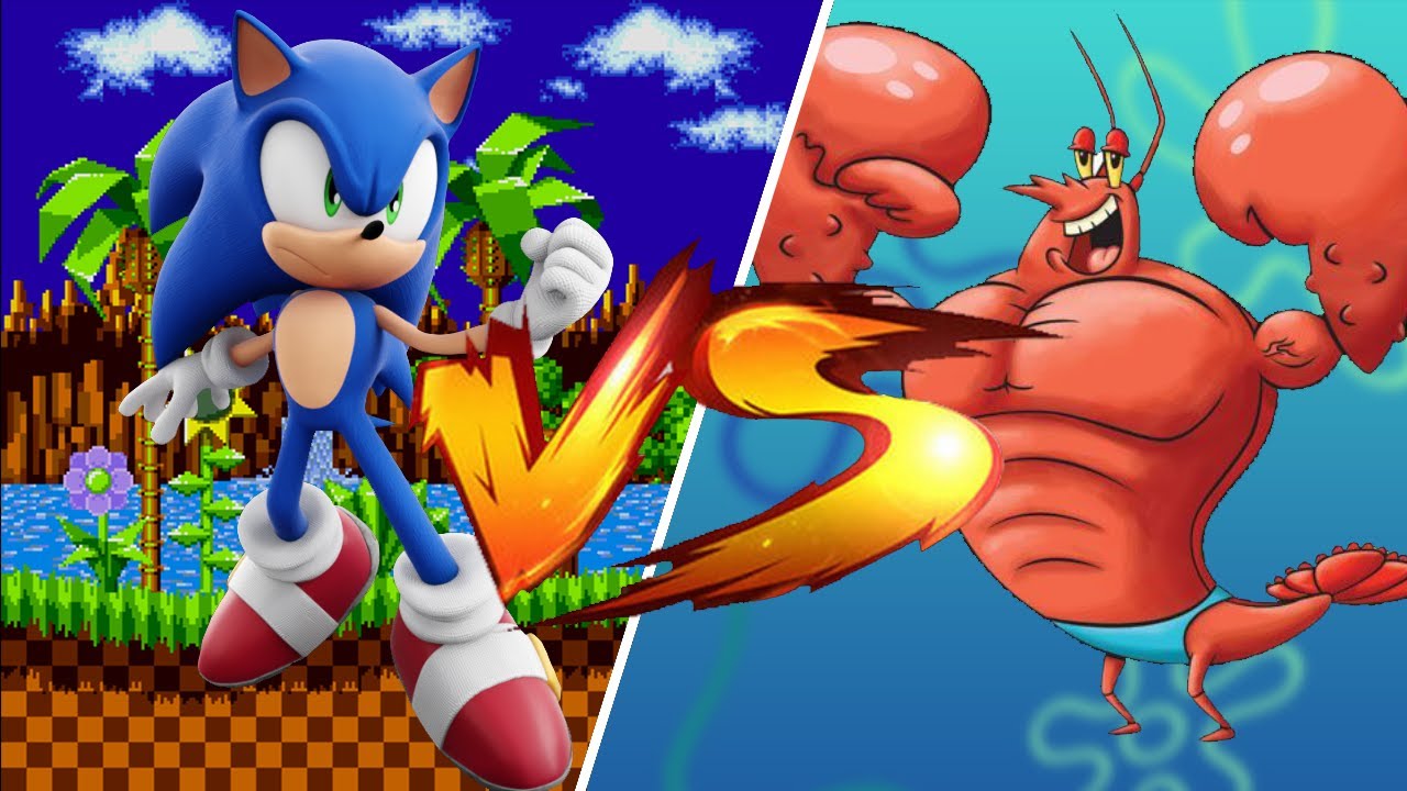 Sonic The Hedgehog VS Larry The Lobster (SpongeBob SquarePants) - YouTube