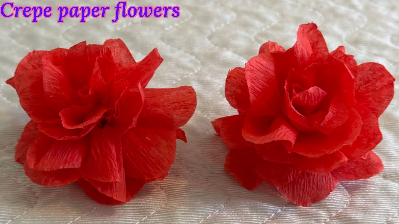 How to make crepe paper flowers | handmade, simple & easy paper flowers ...