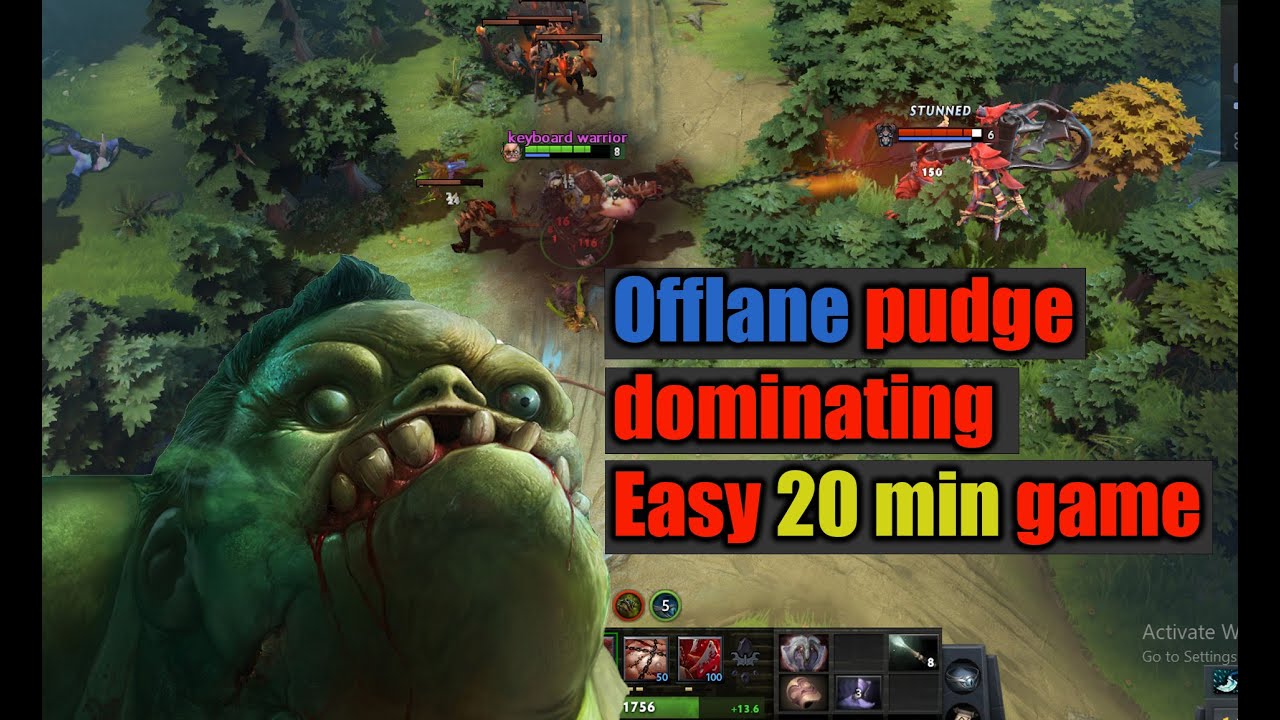 Pudge dota 2 gameplay highlights: offlaner pudge winning easy mmr in 20 ...