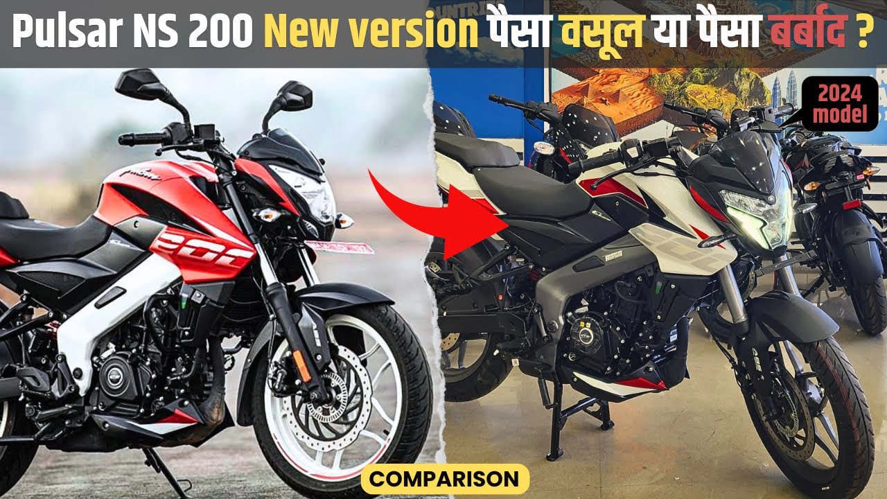 New 2024 Pulsar NS 200 BS7 E-20 Compared with old model | Detailed ...