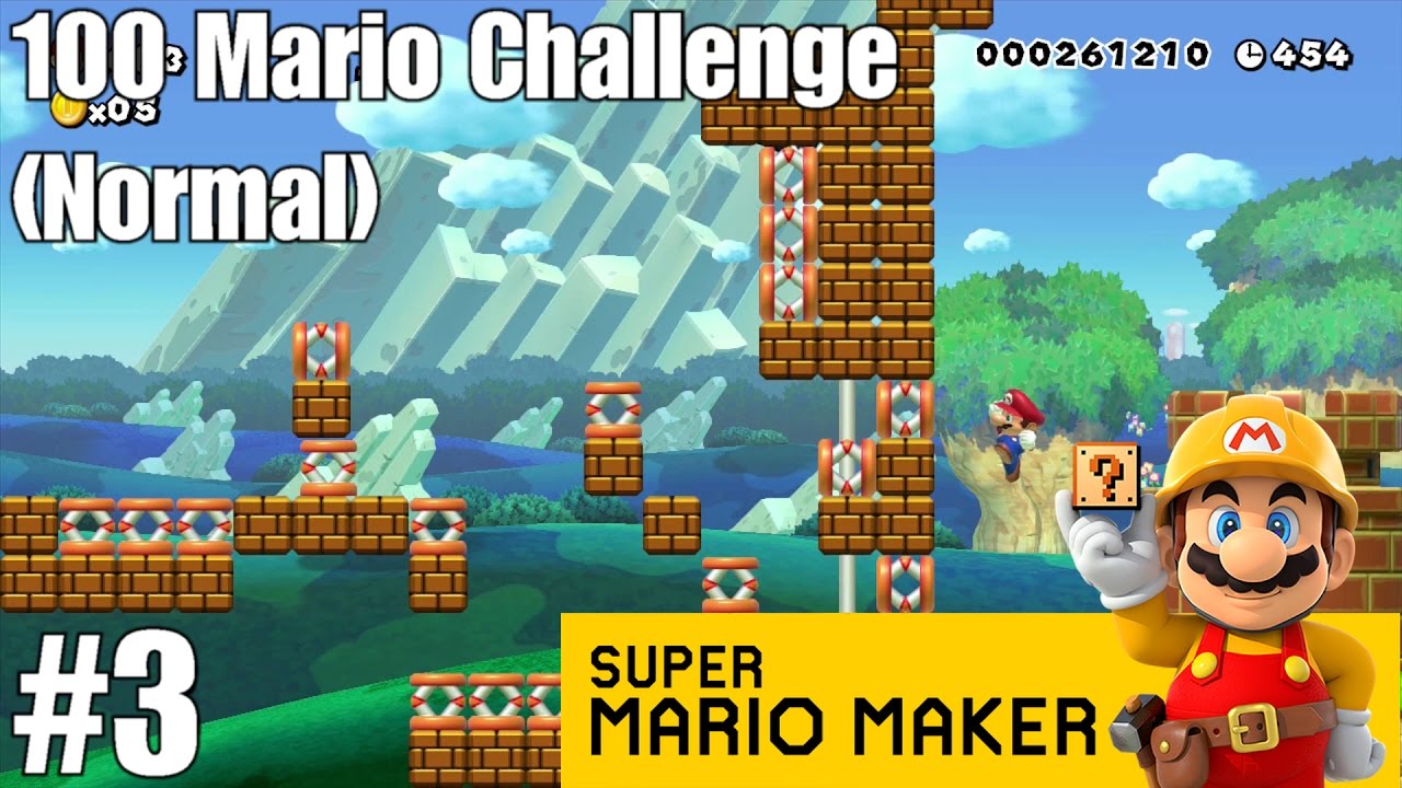 Super Mario Maker - 100 Mario Challenge (Normal) - Part 3 - YouTube