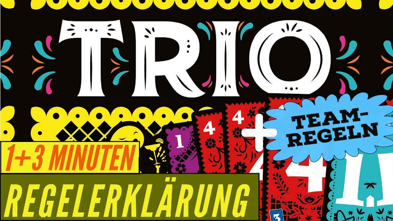 Trio Regeln Anleitung Kartenspiel Familienspiel + Team Version - YouTube