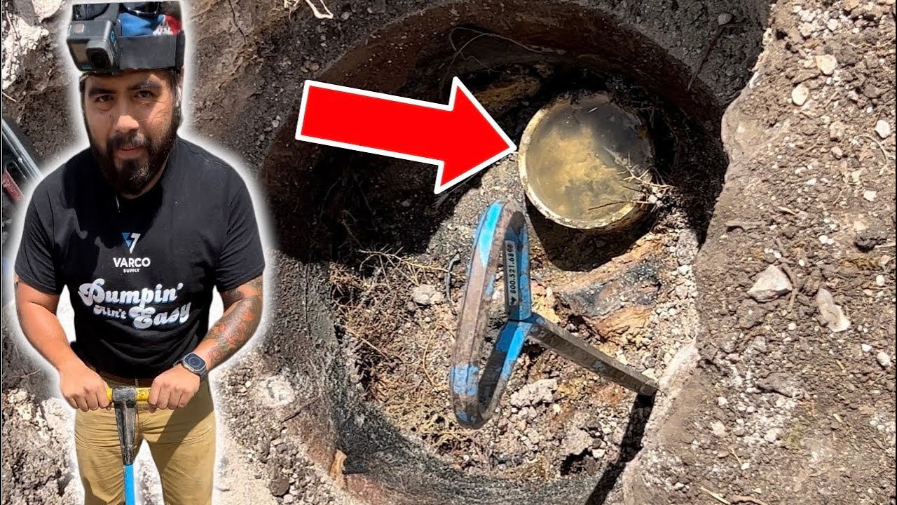 Unclogging a Septic Tank Inlet Baffle - YouTube