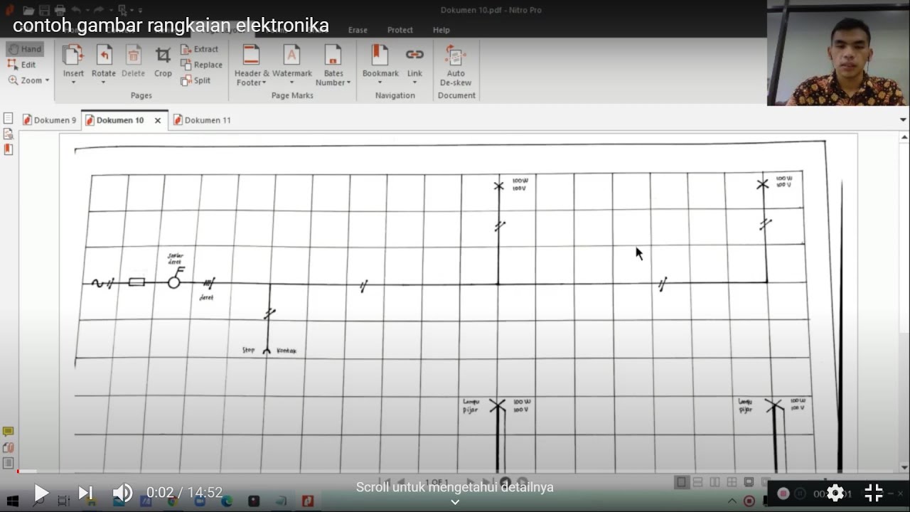 Gambar Teknik : contoh gambar rangkaian elektronika - YouTube