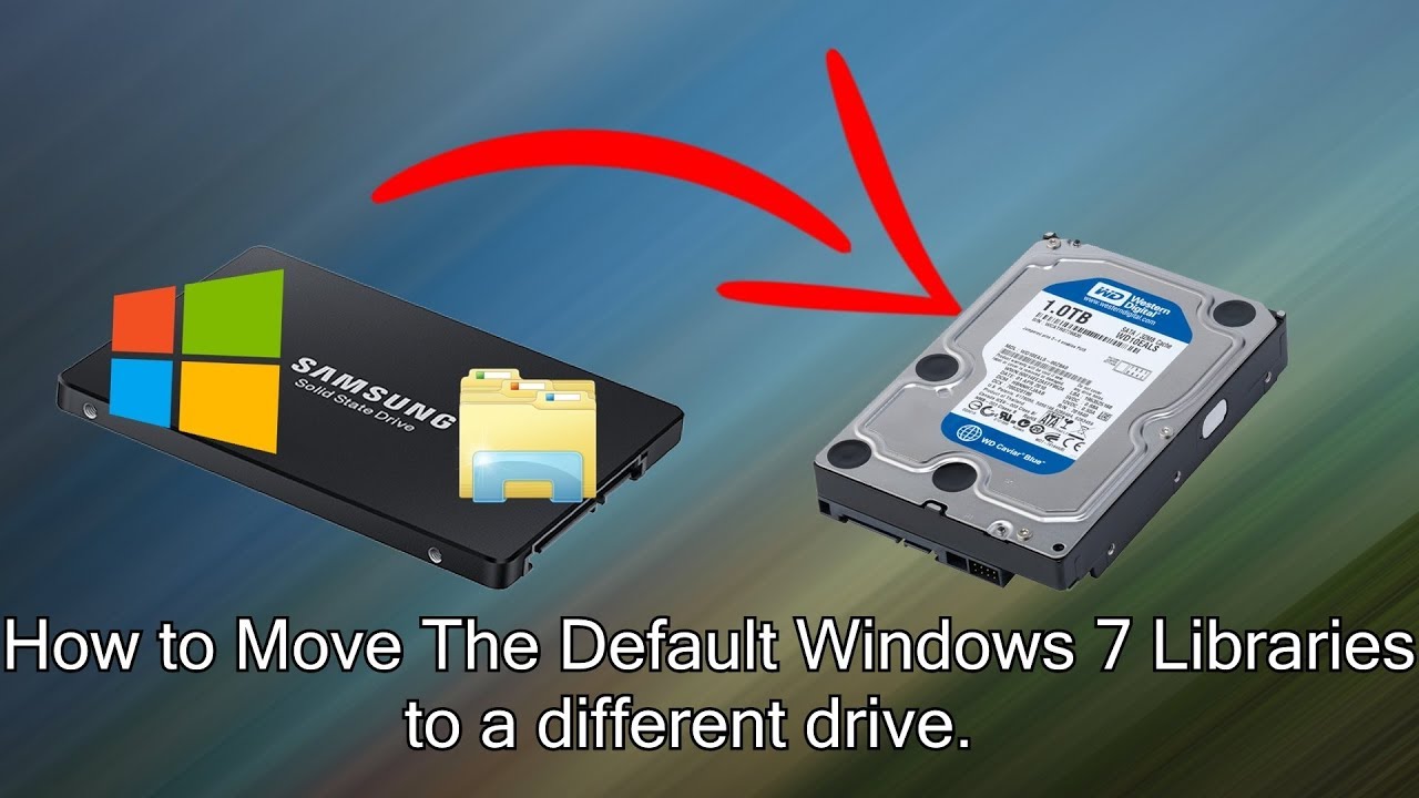How to Move The Default Windows 7 Libraries to a different drive. - YouTube