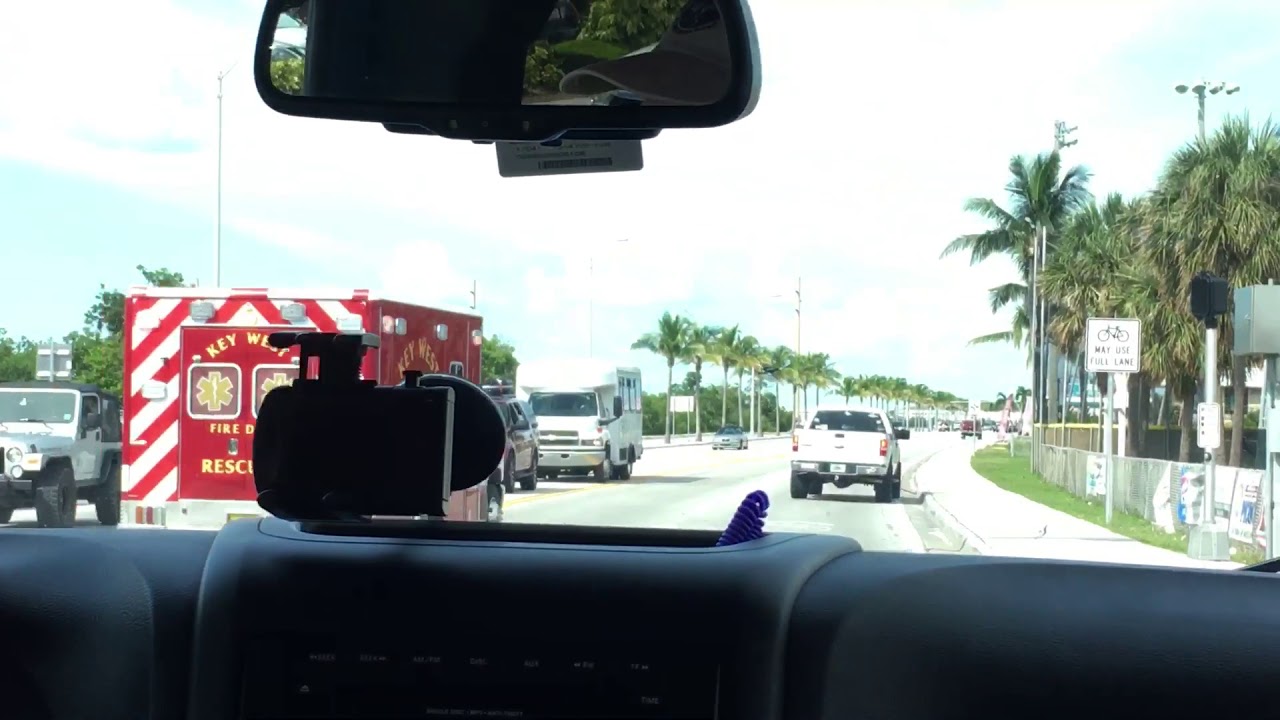 Key West Fire Department Rescue 2 Transporting Emergency - YouTube