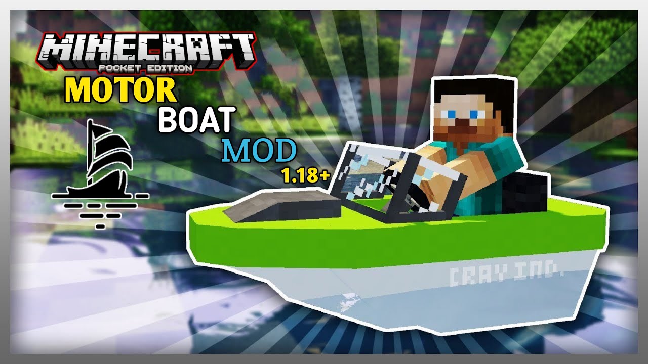 √motor boat mod for minecraft pe 1.18 |Minecraft small ships mod |Motor ...