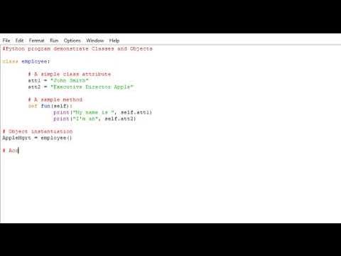 Python program demonstrate Classes and Objects - YouTube