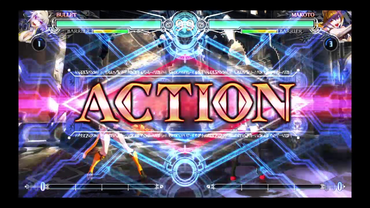 BBCF: Bullet vs Makoto through down - YouTube