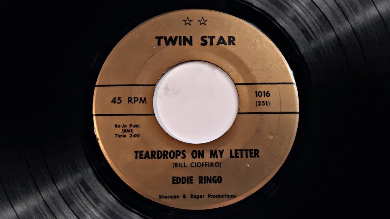 Eddie Ringo - Teardrops On My Letter (1960) - YouTube