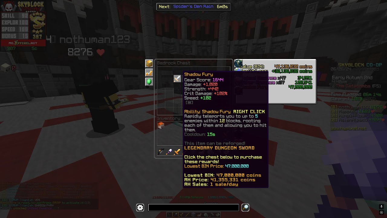 How I Got My Second Shadow Fury (Hypixel Skyblock) - YouTube