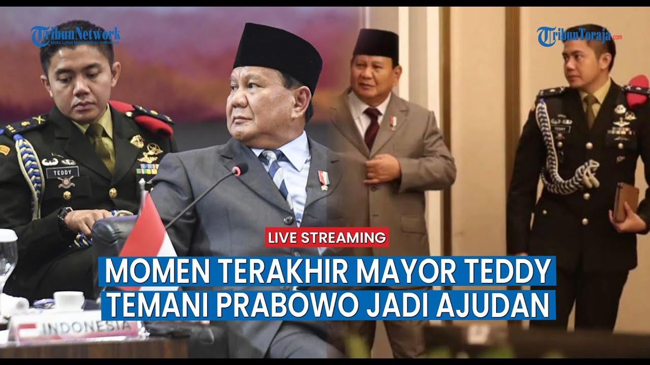 Temani Prabowo Terakhir Kalinya, Mata Bengkak dan Hidung Merah Mayor Teddy Disorot - YouTube