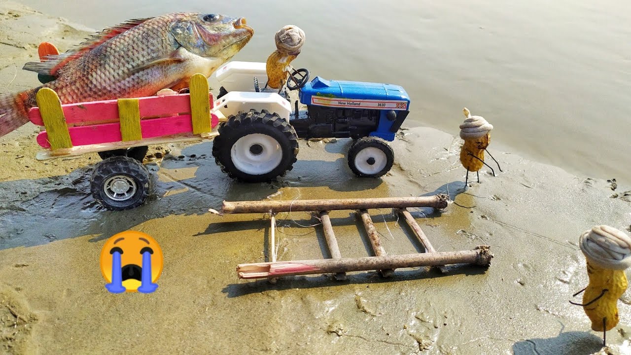 Fish 🐟🐟 Helping New video | tractor cartoon video | tractor science ...