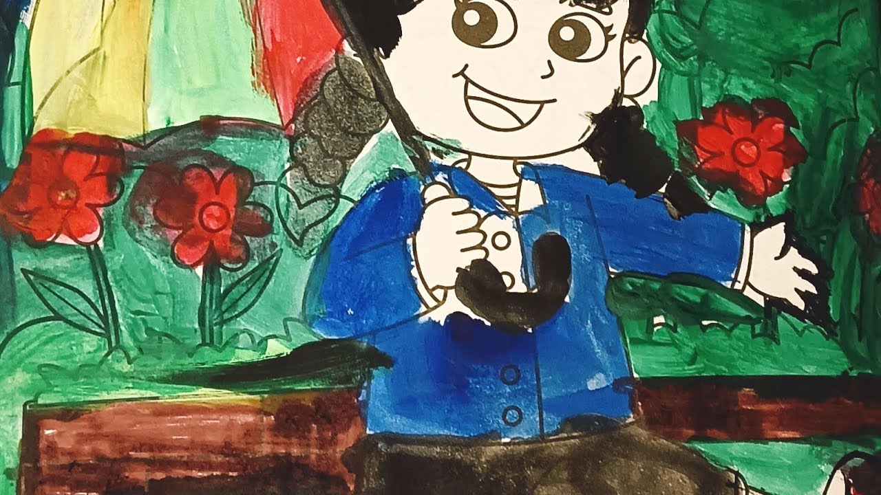 Colouring with water colour|drawing|colouring|painting| - YouTube