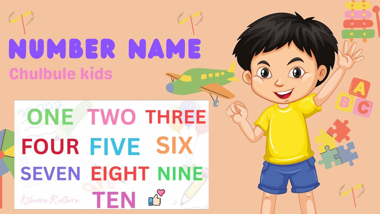 Number names 1 to 10 | one to ten number names in easy language for ...