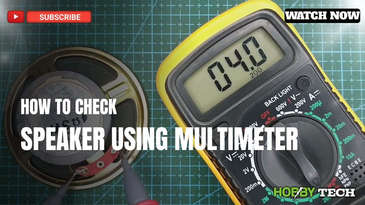 How to Check Speaker Using Multimeter/Hobby Tech - YouTube