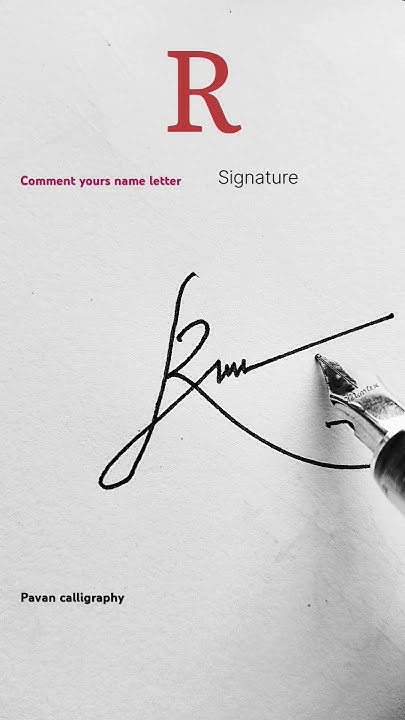 How to start R letter name signature style #calligraphy #letter #sign # ...
