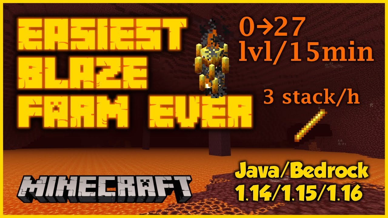Minecraft Java/Bedrock: Easiest Blaze Farm Ever - YouTube