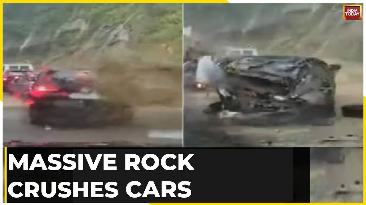 Watch: Massive Rock Crushes Cars During Landslide In Nagaland, 2 Killed ...