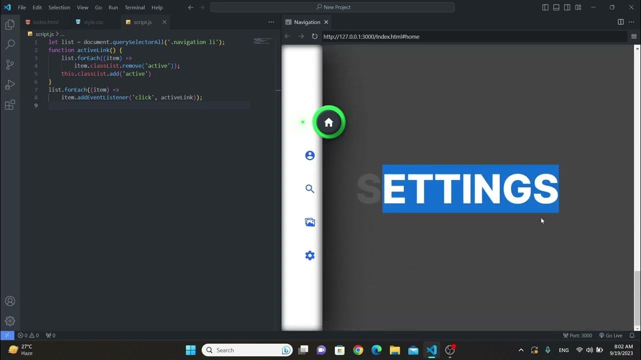 How To Create Side Navigation Menu Bar For Website || Navigation Side Bar - No Talking #coding ...