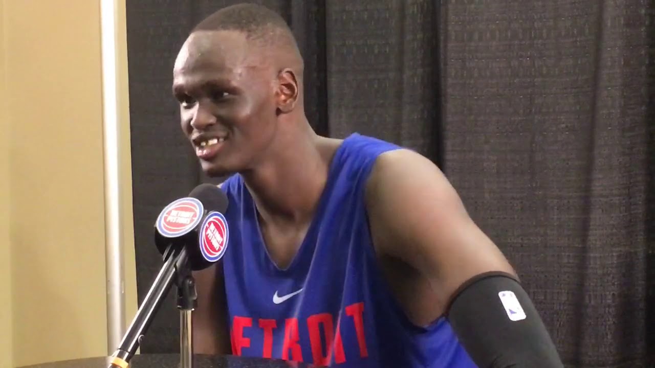 Pistons work out Matur Maker, Thon’s brother - YouTube