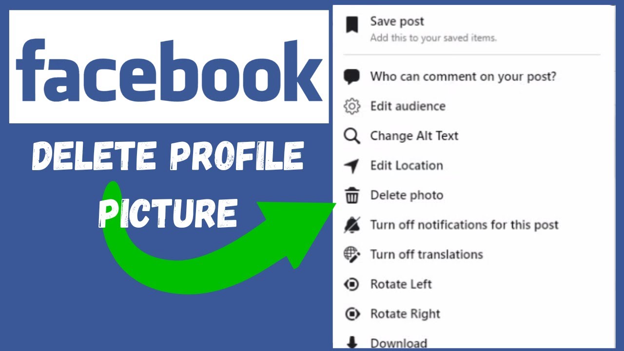 How To Delete Profile Picture From Facebook Account (LAPTOP/PC) 2025 ...