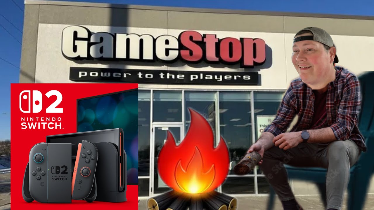 Camped outside a GameStop to preorder the Nintendo Switch 2 - YouTube
