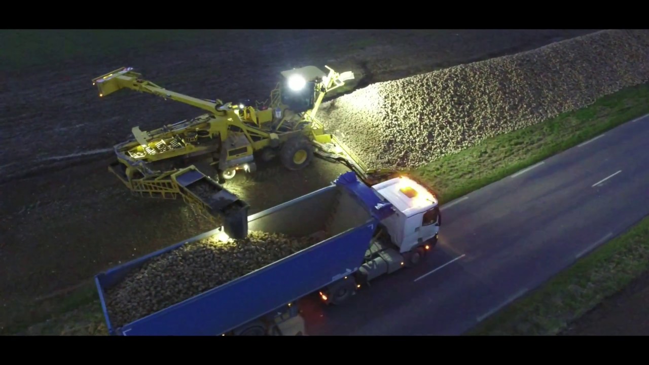 ROPA EURO MAUS 5 Loading sugar beet by night !! - YouTube