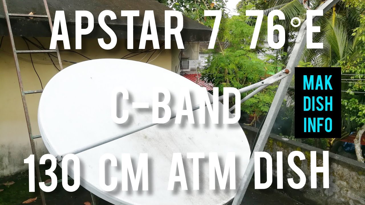 Apstar 7 76°E C-Band On 130Cm ATM Dish - YouTube