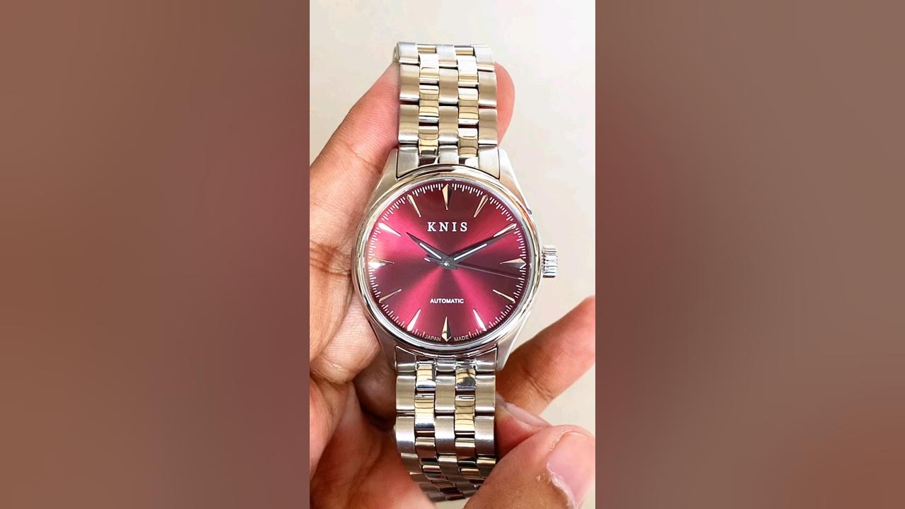KNIS - Red Wine Sunray Dial KN001-RD Automatic #kniswatch #reddial #microbrandwatch #microbrand ...