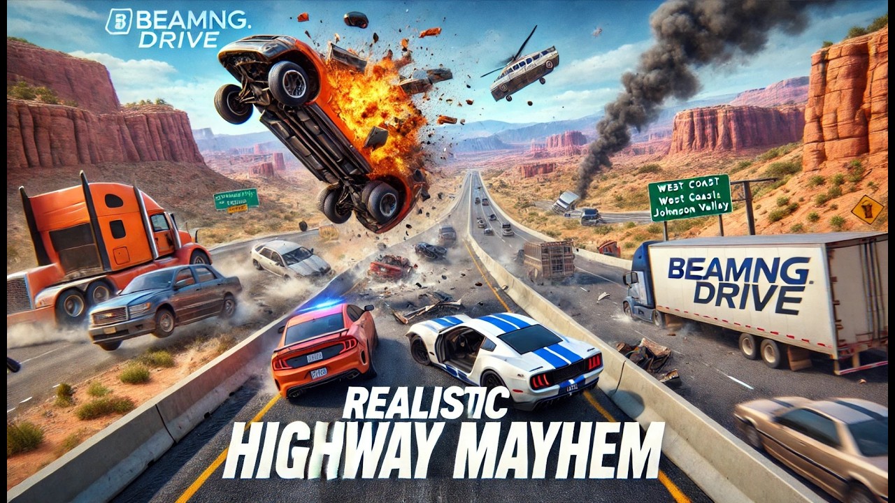 Realistic Highway Mayhem: Epic Car, Truck, and Bus Crashes Across ...