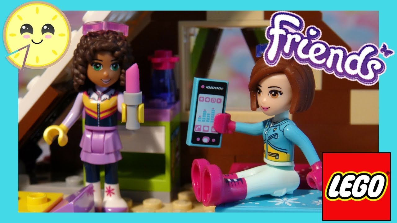 NEW LEGO Friends Snow Resort Chalet Build Play Review- Part 1 - YouTube