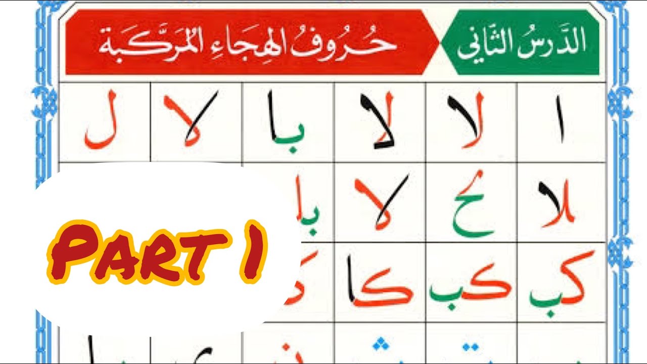 Qaidatu Noraniyah lesson 2 (part1) قاعدة نورانية الدرس 2(قسم 1) - YouTube