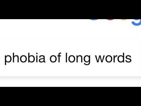 Phobia of long words - YouTube