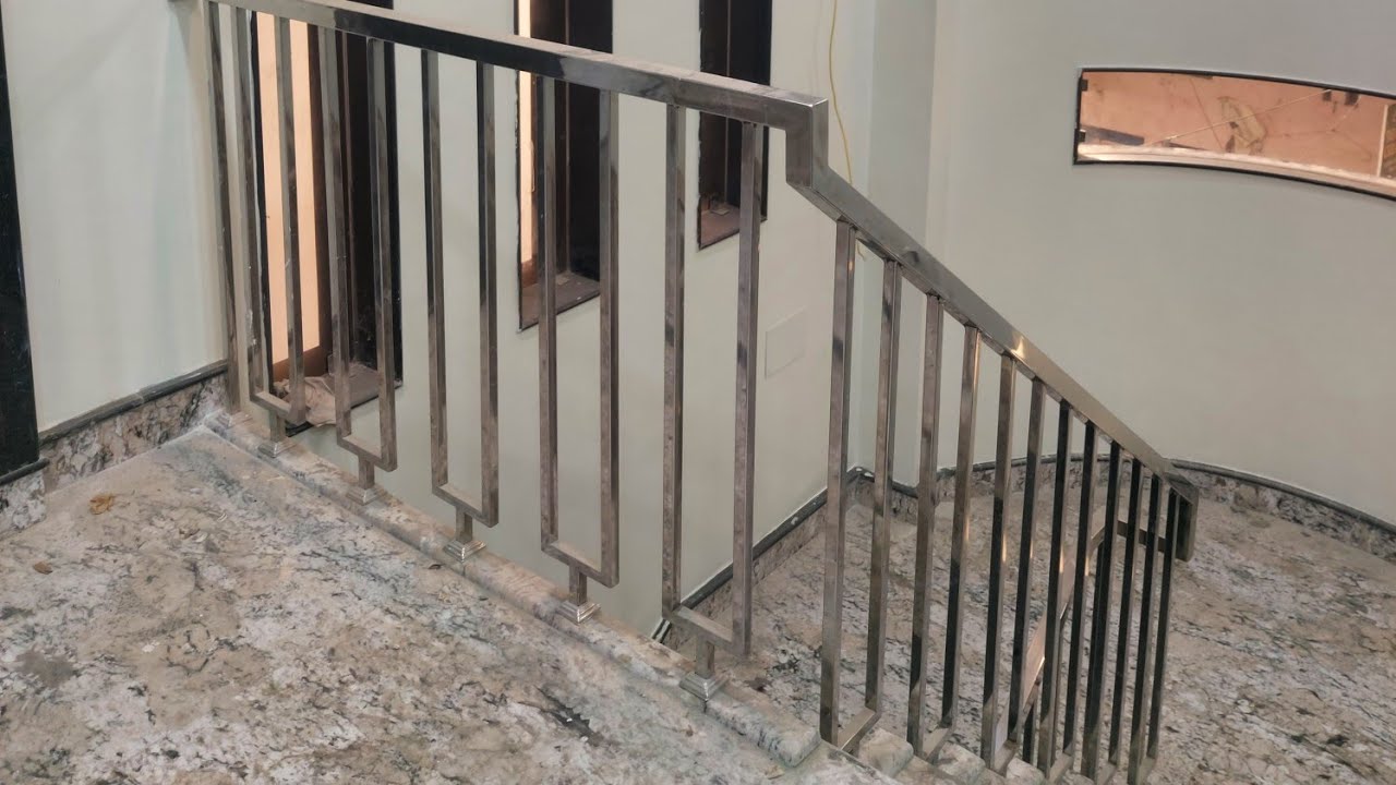 Stainless steel square pipe Railing Fitting full installation video # ...