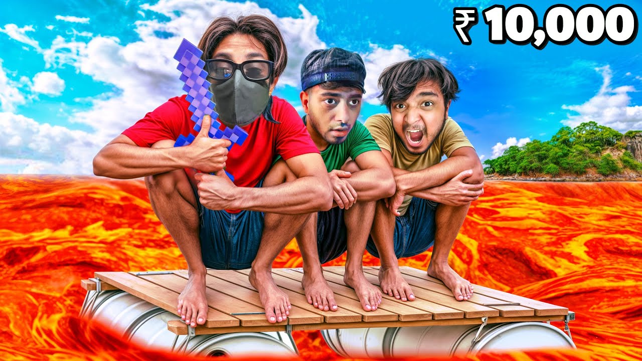 ₹10,000 MINECRAFT LAVA RISING CHALLENGE - YouTube