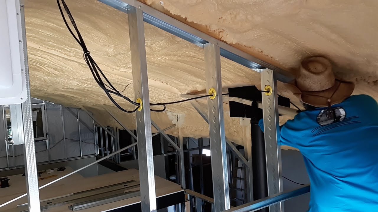 Off Grid Barn framing hat channel install continues, and a look at the ...