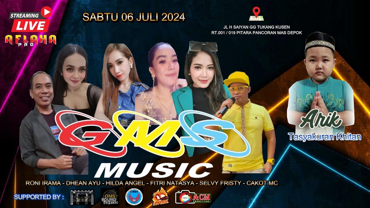 LIVE AFLAHA PRO || STREAMING GMS MUSIC PITARA PANCORAN MAS DEPOK - YouTube