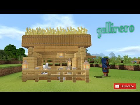 Como hacer un gallinero en minecraft pe - YouTube