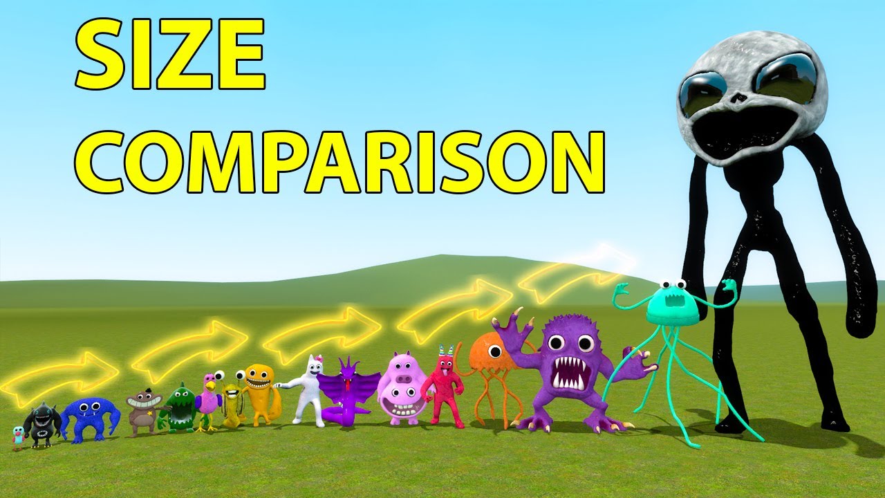SIZE COMPARISON ALL GARTEN OF BAN BAN FAMILY! ( Garry's Mod! ) - YouTube