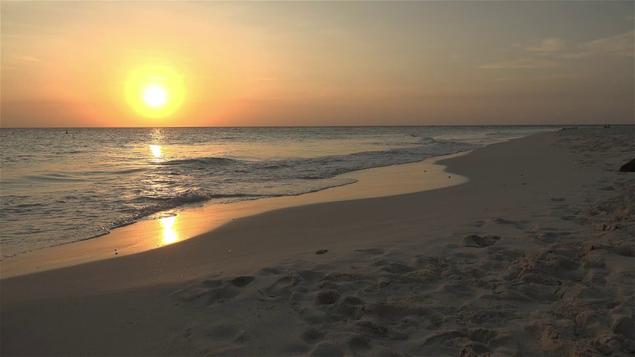 Eagle Beach Sunset Aruba 4K Ultra HD - YouTube