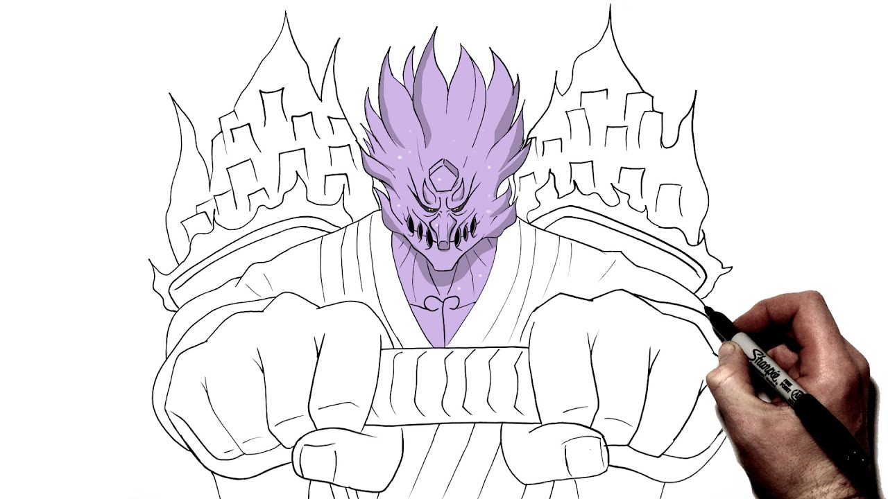 How To Draw Indra's Perfect Susanoo | Step By Step | Naruto - YouTube